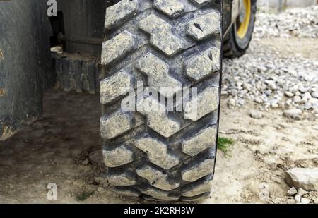 detail of a wheel track of a tractor or heavy machinery Stock Photo - Alamy