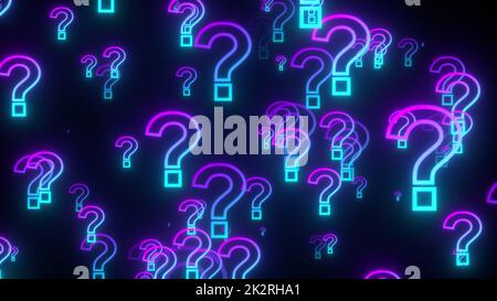 Glowing question marks Stock Photo - Alamy