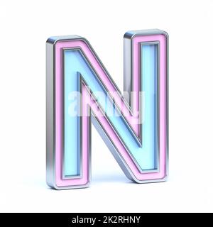 Blue and pink metal font Letter E 3D Stock Photo - Alamy