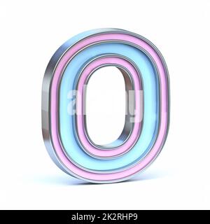 Blue and pink metal font Letter N 3D Stock Photo - Alamy