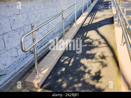 Wheelchair ramp, close-up Stock Photo - Alamy