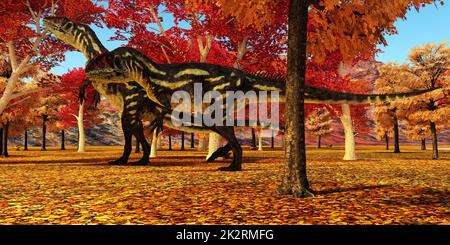Allosaurus fragilis, a prehistoric era dinosaur from the Late Jurassic period Stock Photo - Alamy