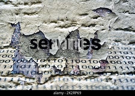 Services text on grunge background Stock Photo - Alamy
