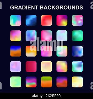 Set of 5 different gradient texture backgrounds - Vector illustration Stock Photo - Alamy