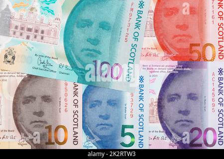 Scottish Pounds, a business background Stock Photo - Alamy