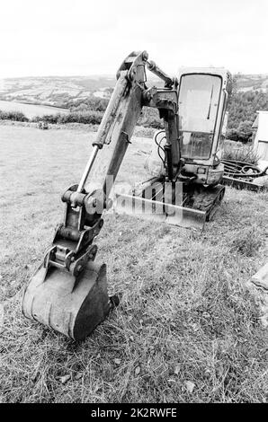 Mini digger High Bickington, North Devon, England, United Kingdom Stock ...