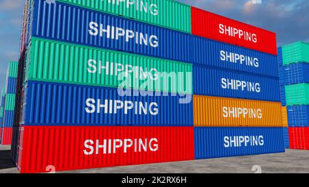 The Stack Containers For Marker Stock Photo - Alamy