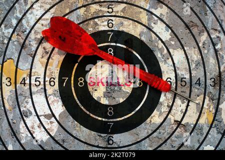 Skills target concept Stock Photo - Alamy