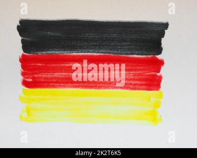 Hand drawn German national flag of Germany, Europe Stock Photo - Alamy