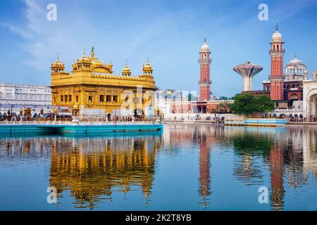 Golden temple Amritsar Gurdwara Light Illumination Nobody Stock Photo ...