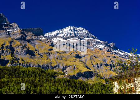 Swiss Alp mountains, Leukerbad, Leuk, Visp Wallis Valais Switzerland ...