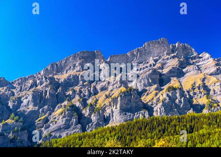 Swiss Alp mountains, Leukerbad, Leuk, Visp, Wallis, Valais, Swit Stock ...
