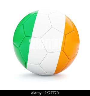 3d rendering of football soccer ball with team national flags of qatar ...