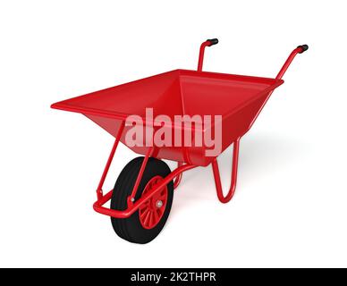 Metal Wheel Barrow Isolated Stock Photo - Alamy