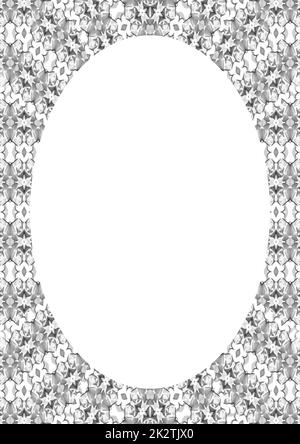 White Background With Patterned Borders Stock Photo - Alamy