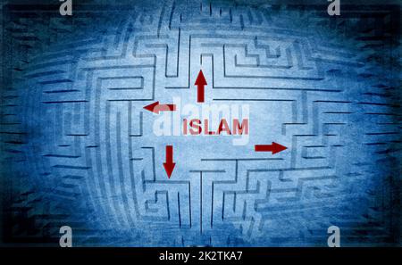 Islam maze concept Stock Photo - Alamy