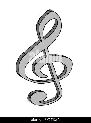 Treble Clef In 3D Stock Photo - Alamy