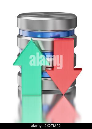 Hard disk drive data storage database icon symbol Stock Photo - Alamy