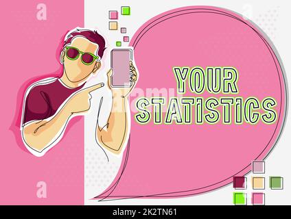 Line Drawing For Guy Holding Phone Presenting New Ideas With Speech ...