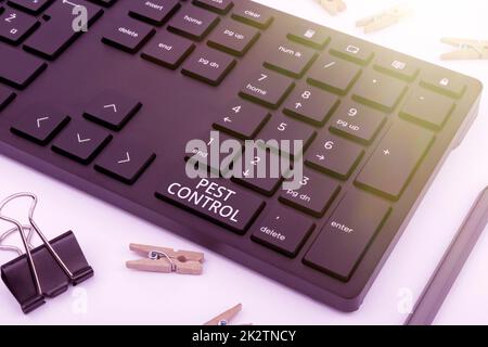 Inspiration showing sign Pest Control. Word Written on Killing ...