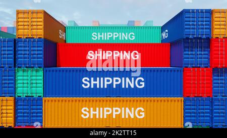 The Stack Containers For marker Stock Photo - Alamy