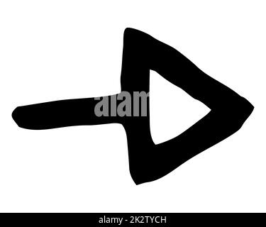 Hand painted arrow drawn with ink brush Stock Photo - Alamy