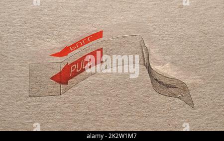red pull label Stock Photo - Alamy