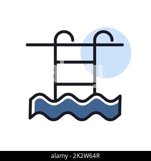 Swimming pool flat vector icon Stock Photo - Alamy