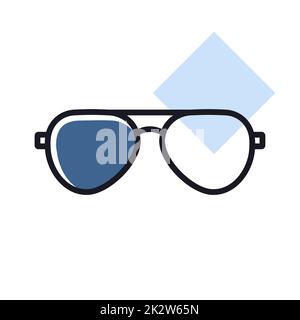 Sunglasses flat vector icon design. Summer sign Stock Photo - Alamy
