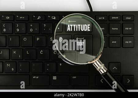 Text caption presenting Attitude. Business showcase settled way of ...