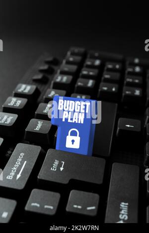 Conceptual caption Budget Plan, Business concept financial schedule for ...