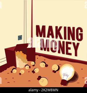 Inspiration showing sign Making Money. Word Written on Giving the ...