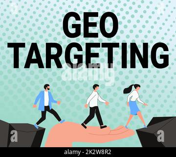 Conceptual caption Geo Targeting. Internet Concept Digital Ads Views IP ...
