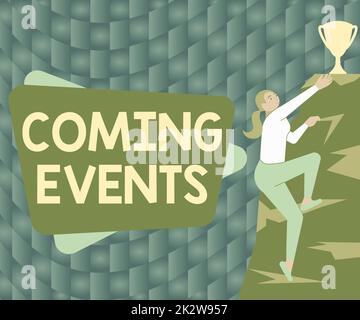 Conceptual caption Save The Date. Business overview Systematized events ...