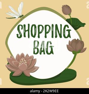 Writing displaying text Shopping Bag, Internet Concept Containers for ...