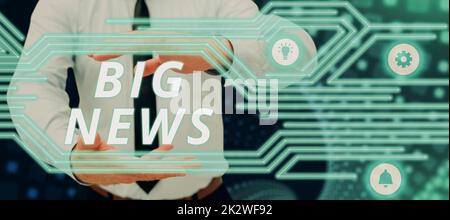 Text caption presenting Big News, Word for knowing actions no one heard ...