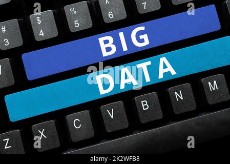 Conceptual display Big Data. Word for sets that so complex that ...