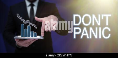 Text sign showing Don T Worry Be Happy. Conceptual photo Cheerful be ...