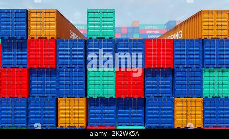 The Stack Containers For Marker Stock Photo - Alamy