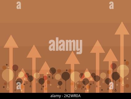 Illustration Of A Long Arrows Floating Smoothly Towards The Sky High ...