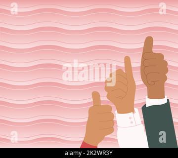 Three Colleagues Congratulating Success Presenting Innovative Combined ...