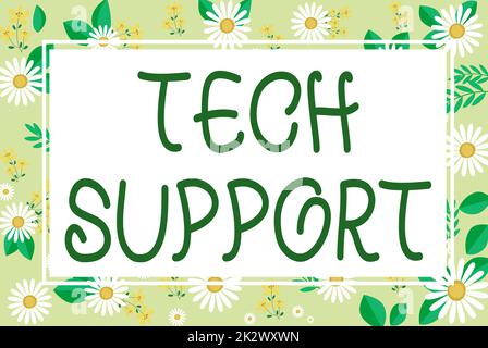Inspiration showing sign Tech Support. Business idea Assisting ...