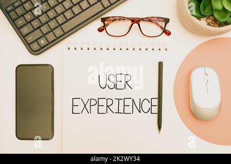 Handwriting text User Experience, Business concept how a person reacts ...