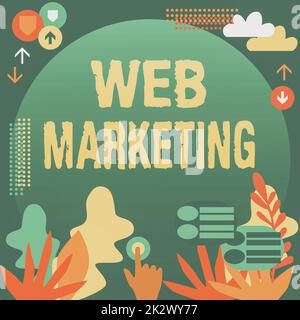 Conceptual display Web Marketing. Concept meaning Electronic commerce ...
