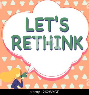 Inspiration showing sign Let S Rethink. Business overview an ...