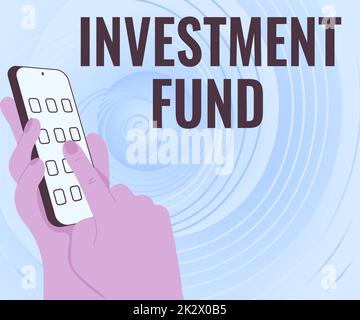 Text caption presenting Mutual Funds. Conceptual photo Investment ...