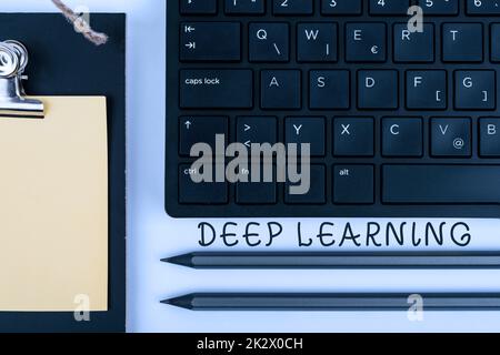 Conceptual caption Deep Learning. Business idea Hierarchical ...