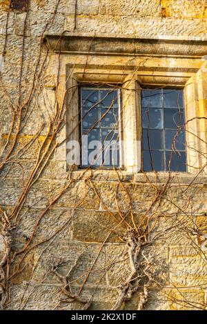 Leaded windows with stone mullions and lintel at Bateman's, Burwash ...