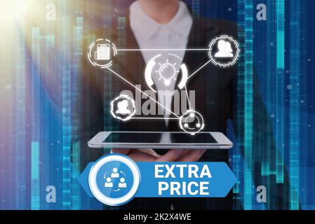 Conceptual caption Extra Price, Concept meaning extra price definition ...