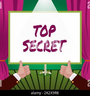 Writing note showing Classified Information. Business concept for ...